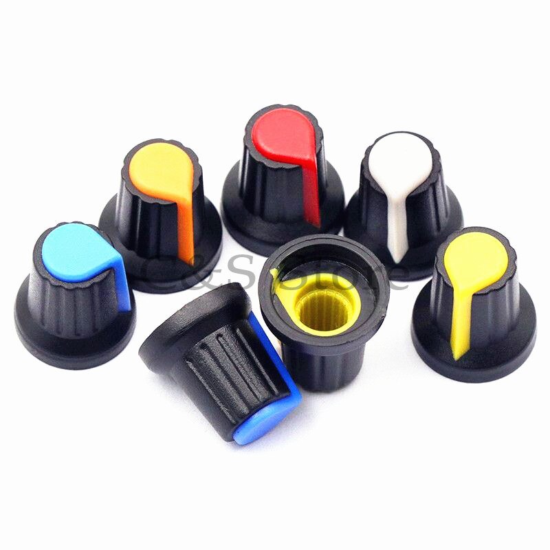 Perilla Mini 6mm WH148 Agujero Eje Estriado Plástico x Unidad CAMBO ...